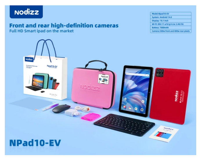 NODIZZ Npad10-EV 10.1” Tablet 512GB, 12GB RAM, Dual SIM, 7000mAh ...